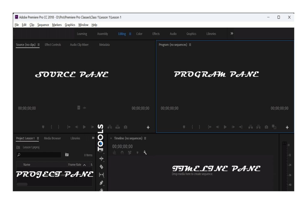Workspace Overview Of Premiere Pro - Serity